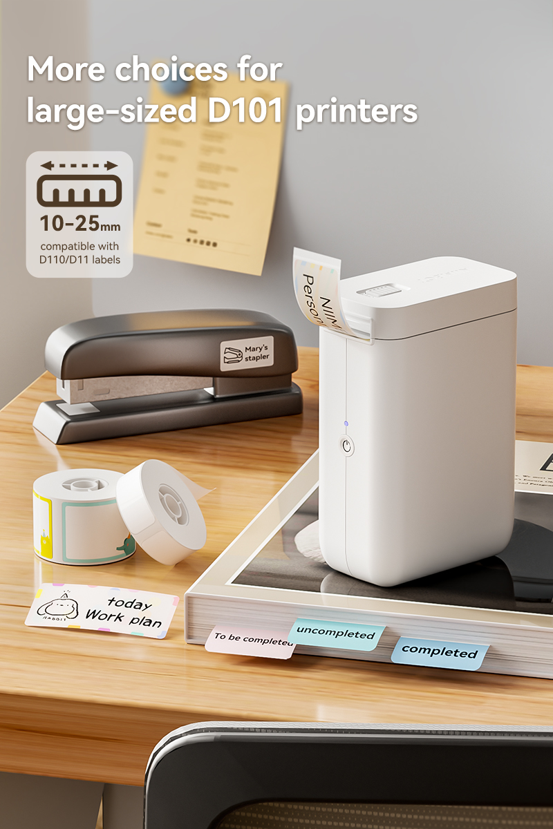 Niimbot D101 Large Size Label Printer Inkless Printer Thermal Label ...