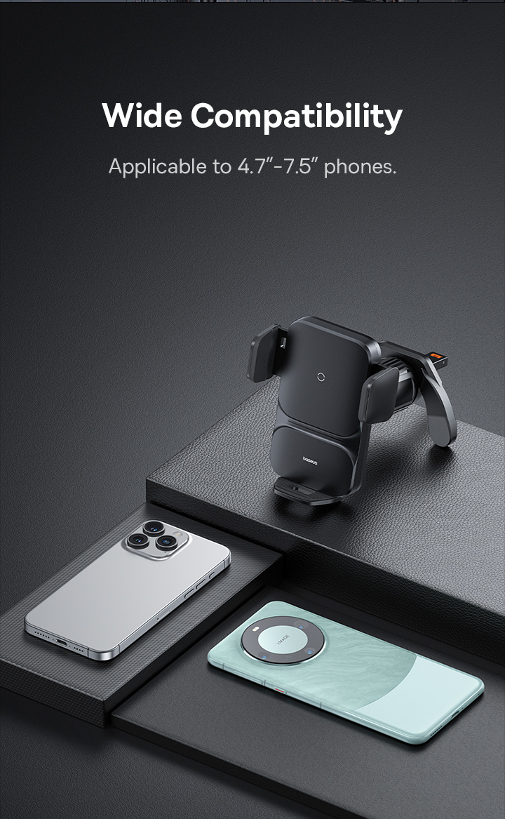 Baseus Automatic Alignment Car Phone Holder Wireless Charger Mount Air ...