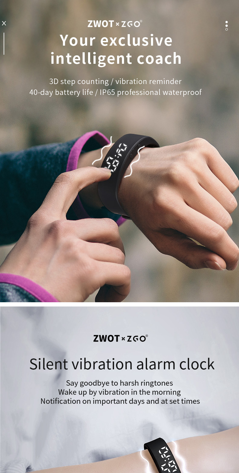 ZGO Electronic Kids Smart Watch Middle School Student Sports Pedometer ...