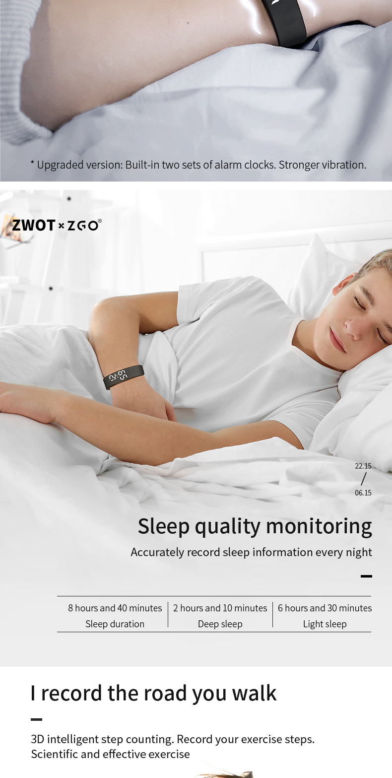 ZGO Electronic Kids Smart Watch Middle School Student Sports Pedometer ...