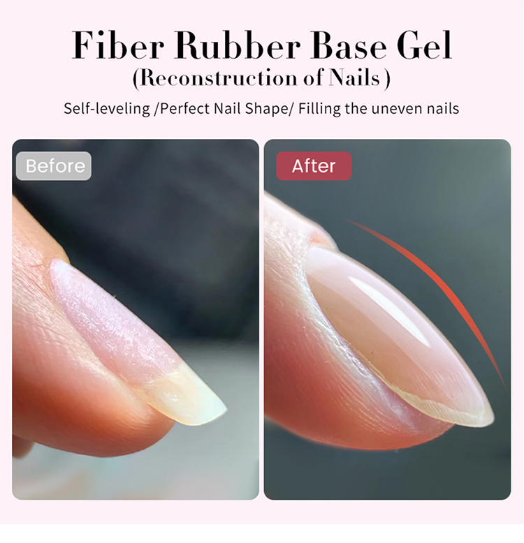 UR SUGAR Fiber Rubber Base Gel Upgrade Broken Nails Repaired Fiberglass ...