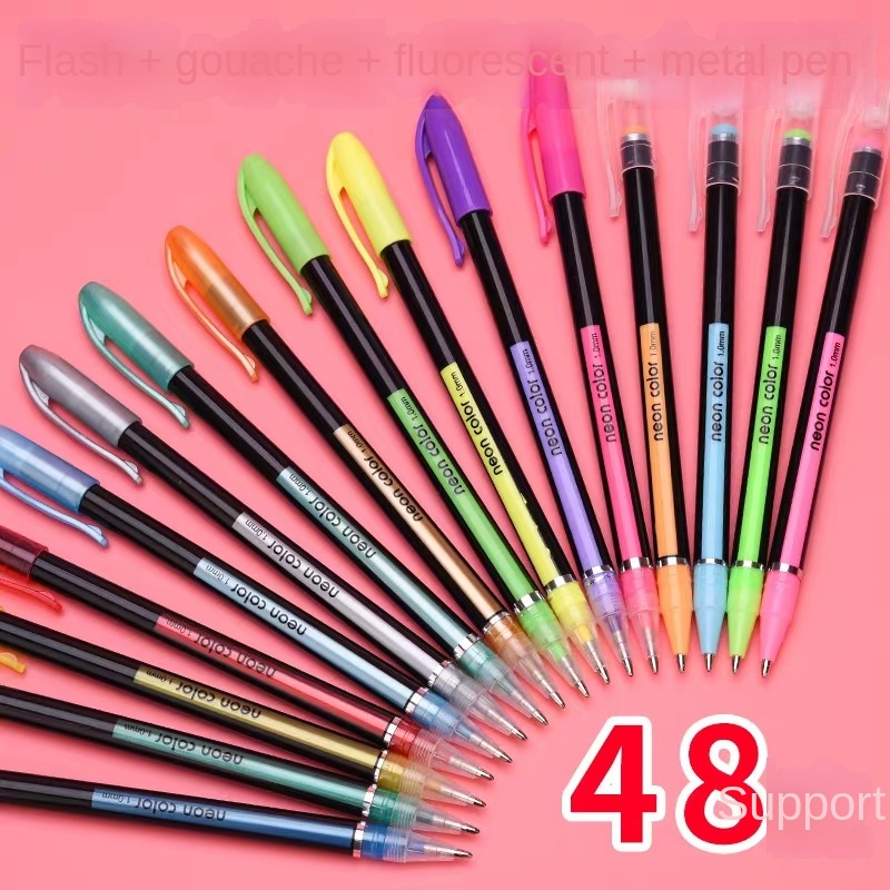 Sparkling Pen Sparkling Fluorescent Pen Chalk Student Hand Account Note ...