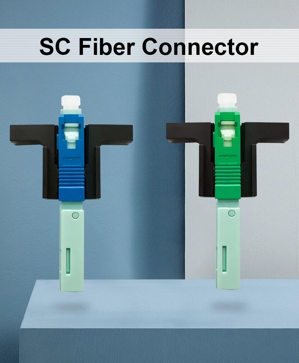 JT-COM SC Connector Butterfly FTTH UPC/APC Built-In Fiber Optic Fast ...