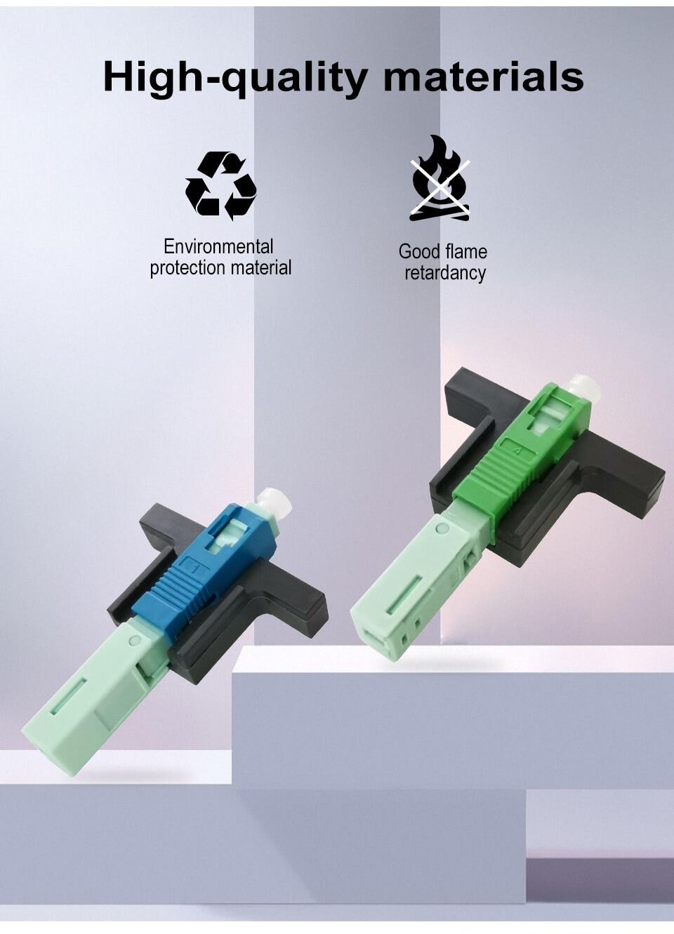 JT-COM SC Connector Butterfly FTTH UPC/APC Built-In Fiber Optic Fast ...