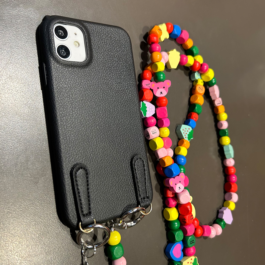Wood Strap Cord Chain Crossbody Lanyard Case Compatible For iphone 16 ...
