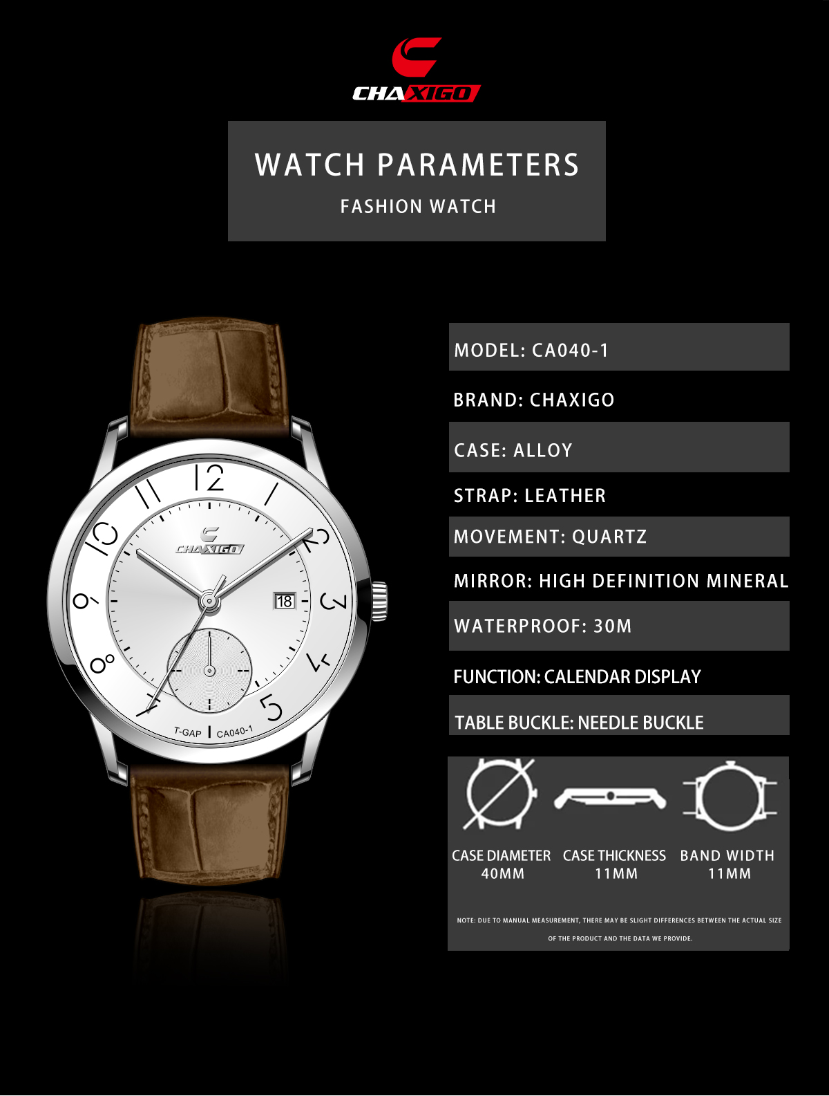 CHAXIGO Men'S Watch Old Money Style Minimalist Design Waterproof ...