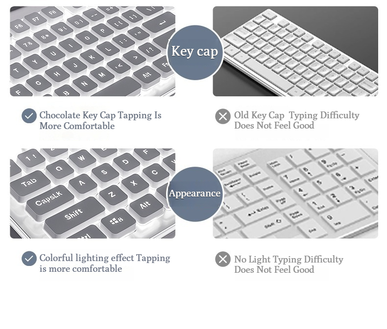 [Fast Shipping] LT820 Silent Wireless Keyboard for Laptop Office Use ...