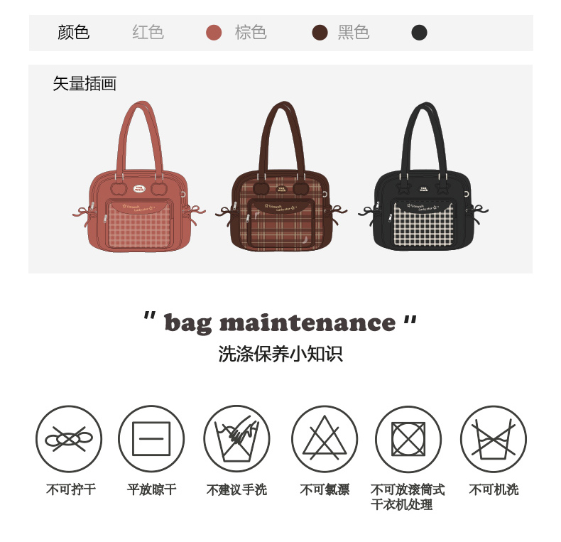 Vanwalk bag for woman Multi-Pockets Waterproof mini bag Daily Use Work ...