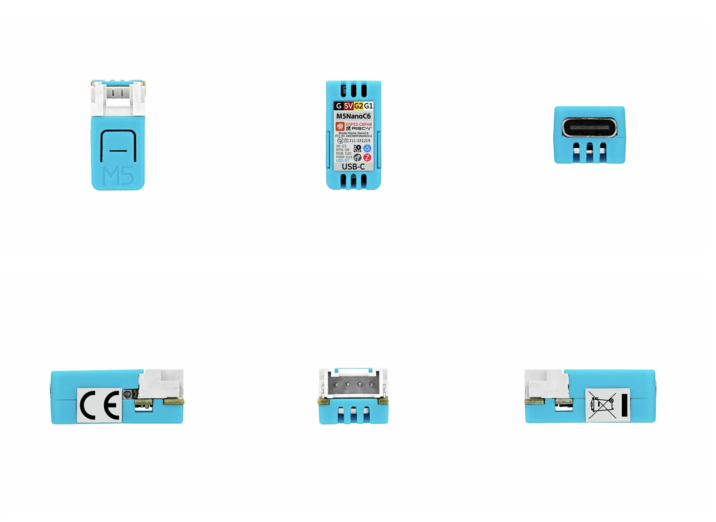 M5Stack NanoC6 Mini Low Power IoT Development Board ESP32-C6FH4 | Shopee Malaysia