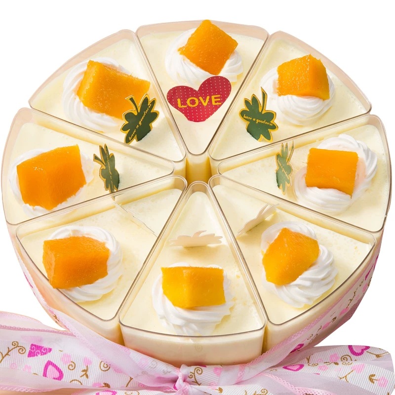 Transparent Plastic Acrylic Triangle Shape Mousse Cake Cup l Pudding ...