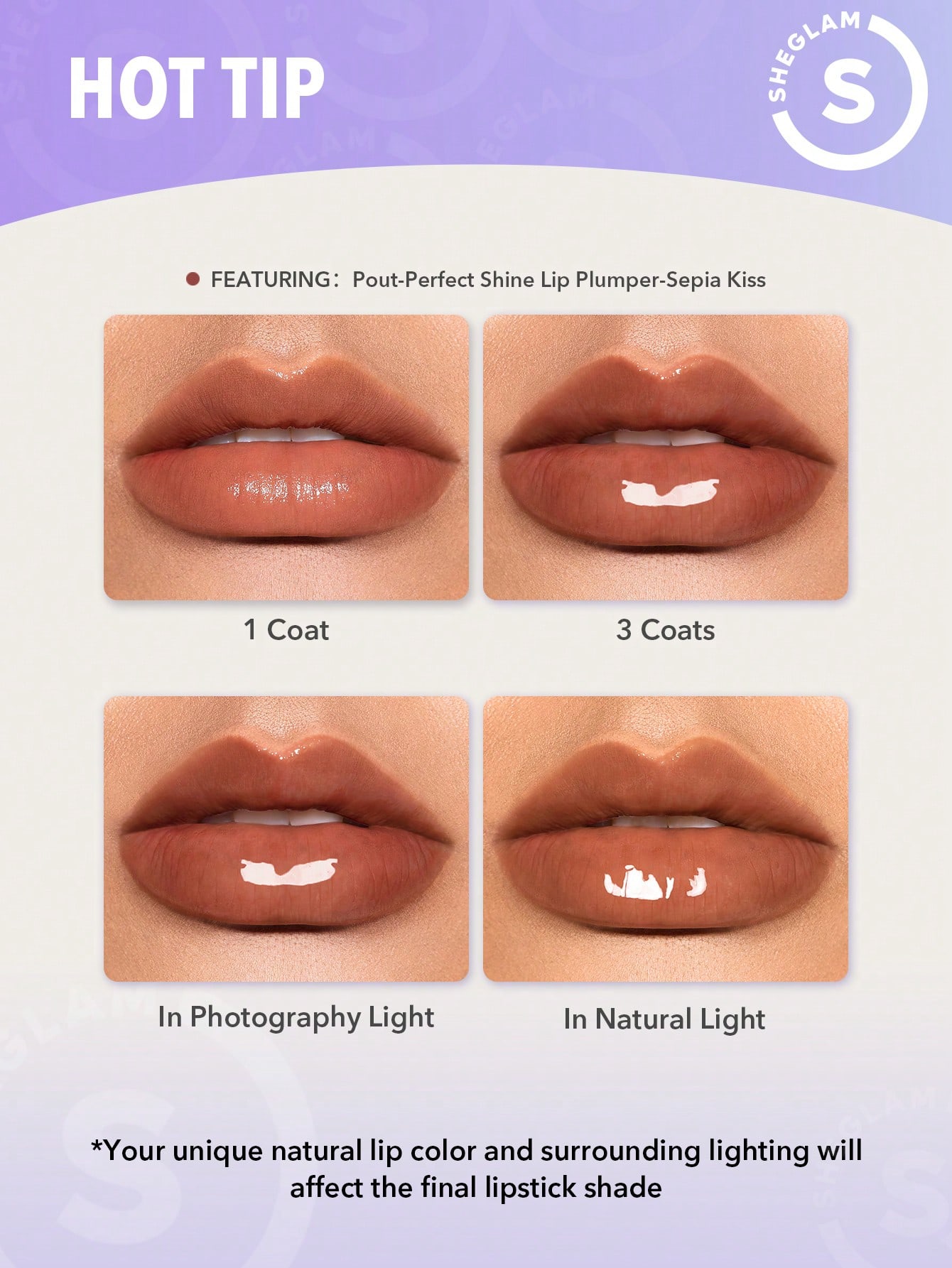SHEGLAM Pout-Perfect Shine Lip Plumper Moisturizing Solid Lip Gloss ...