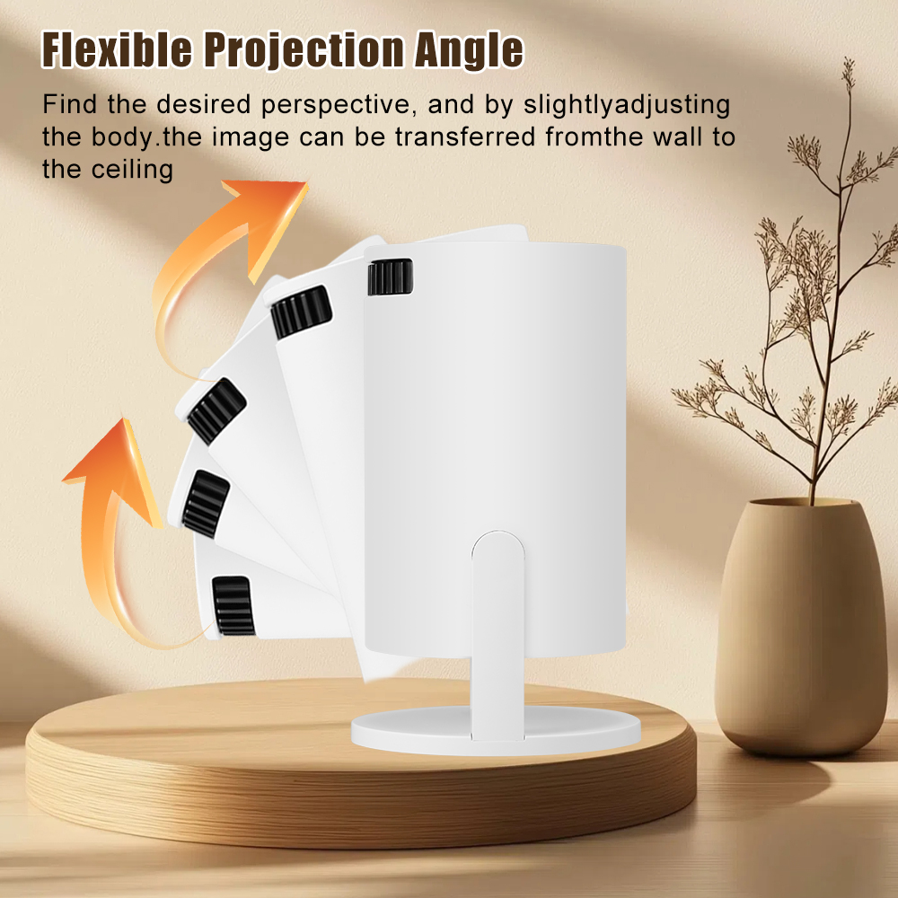 HY300 Pro Mini Projector Portable 180° Rotating Smart WIFI 6 HD Home ...