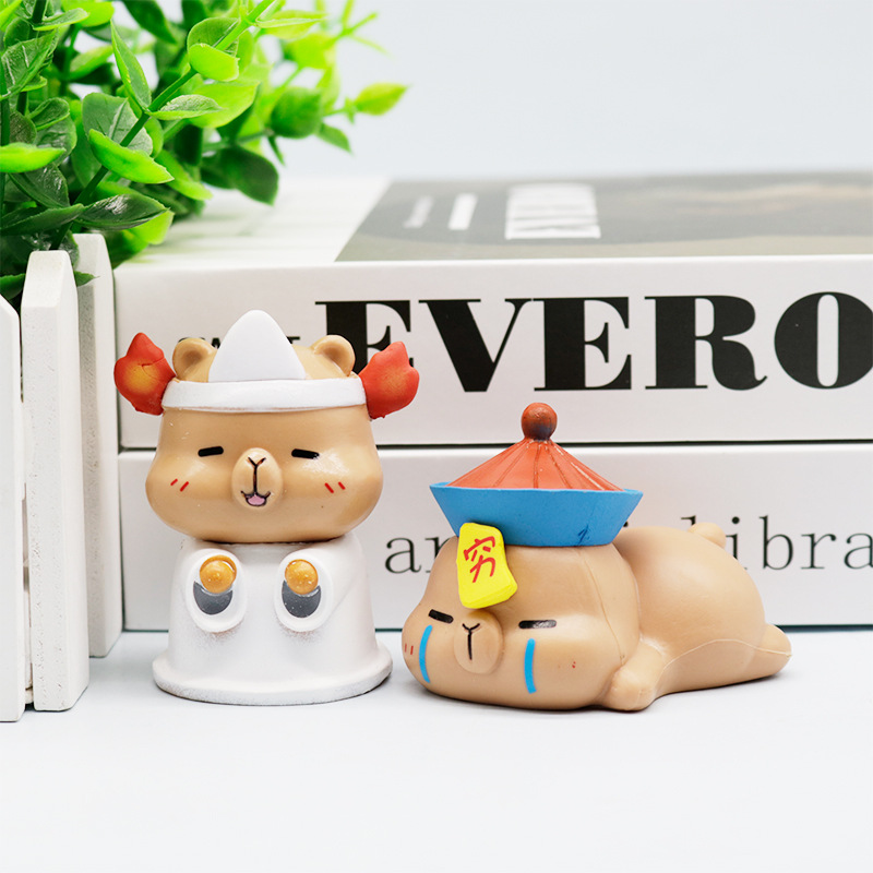 6Pcs/Set Cute Animal Capibara Capybara Figure Toys Simulation Capybara ...