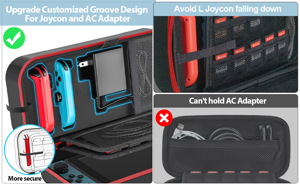 OIVO Large Capacity Carrying Case For Nintendo Switch & Switch OLED ...