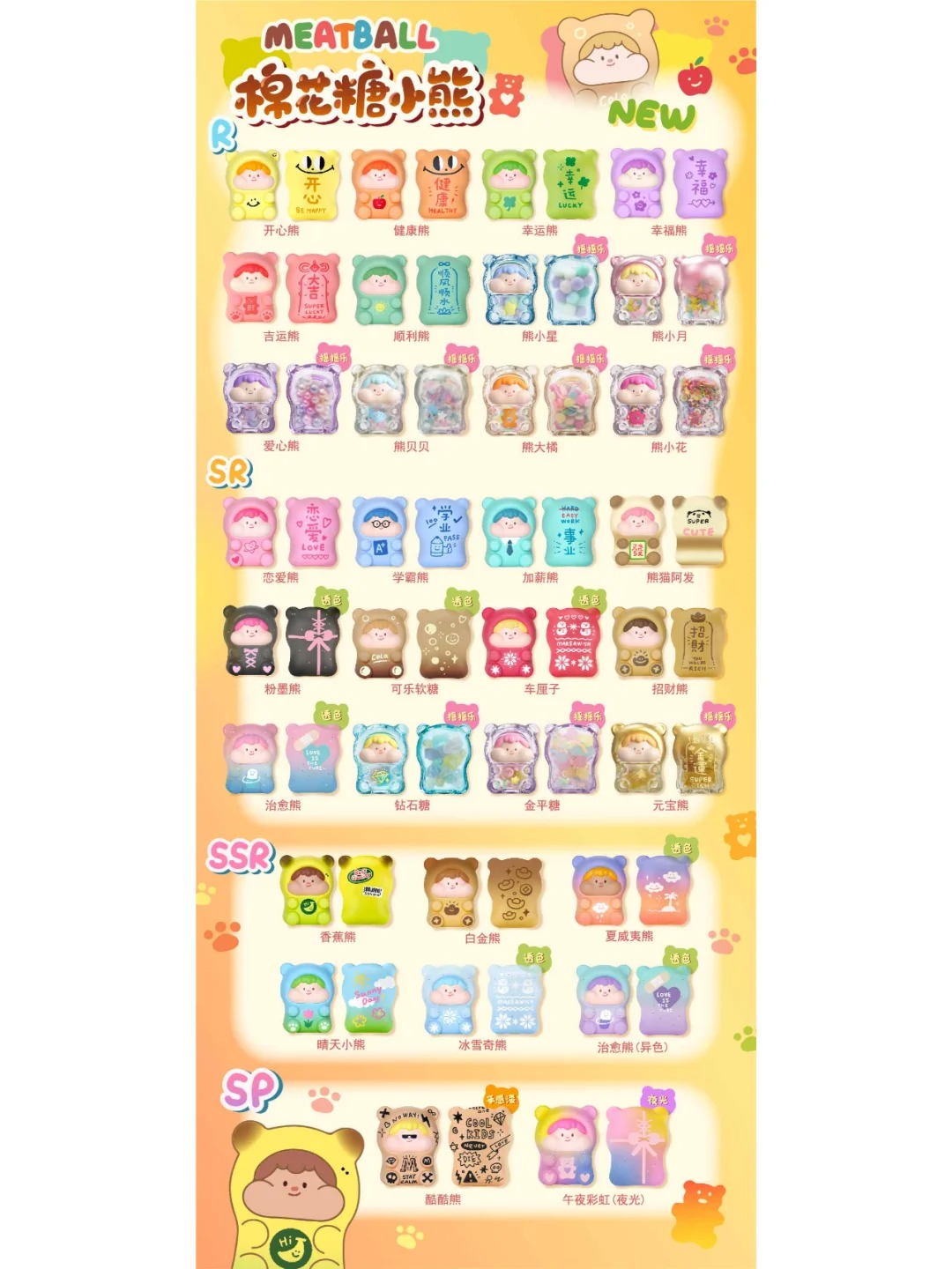 Meatball Bear Mini Beans Pvc With Number（100 pcs） | Shopee Malaysia