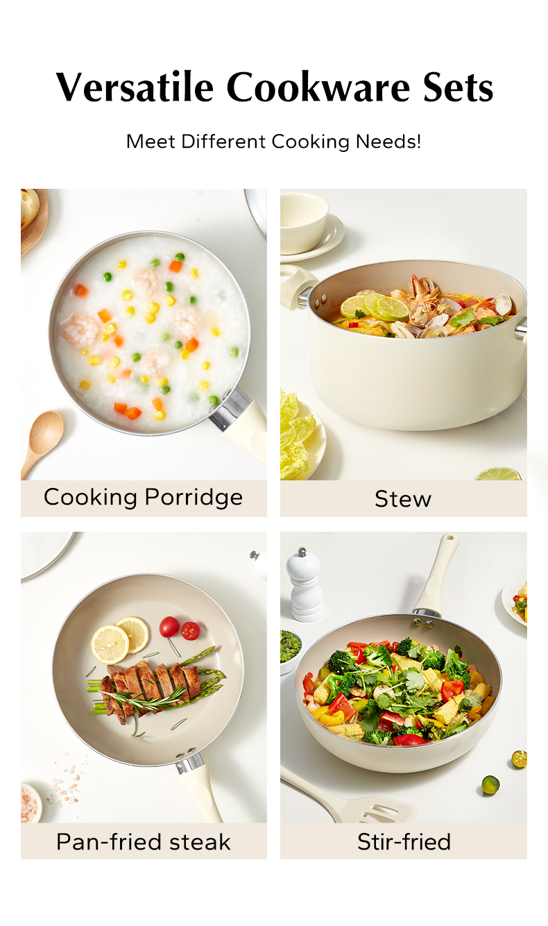 Redchef Nonstick Ceramic Rock 12 Pcs Cookware Set Non PFAS & PTFE ...