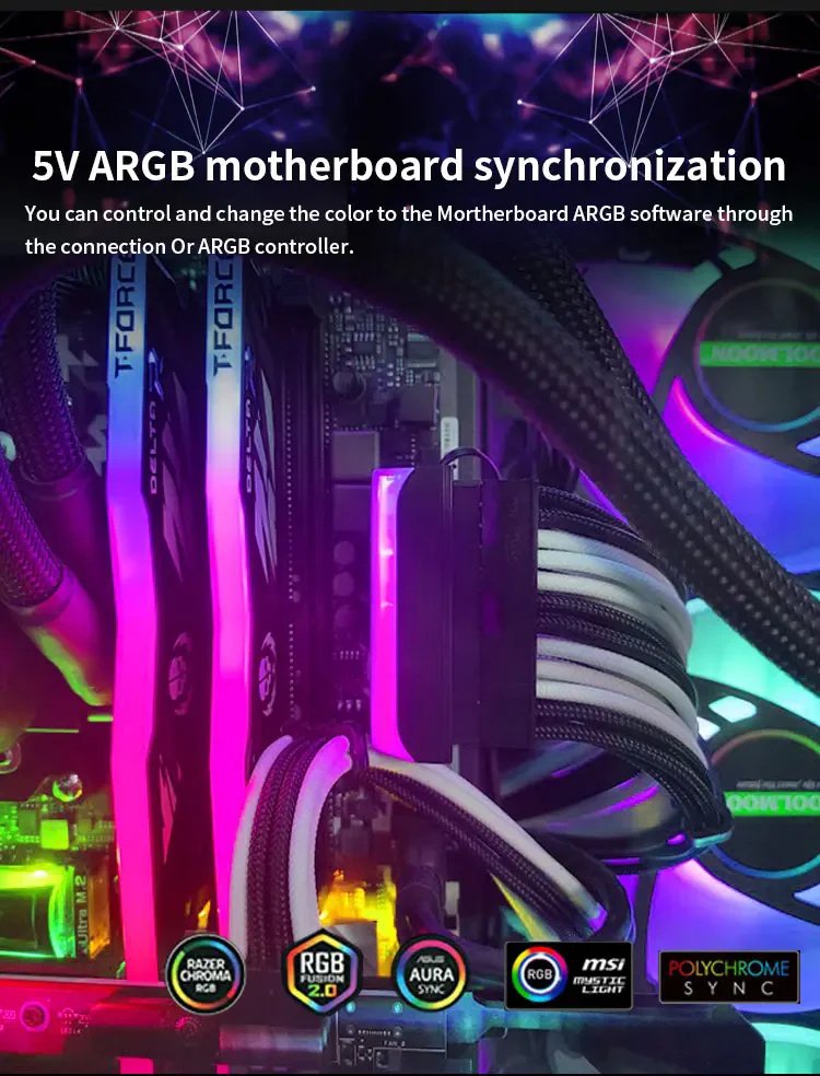 ICE Whale AX-05 ATX 24Pin to 90° ARGB Power Adapter Motherboard Power ...