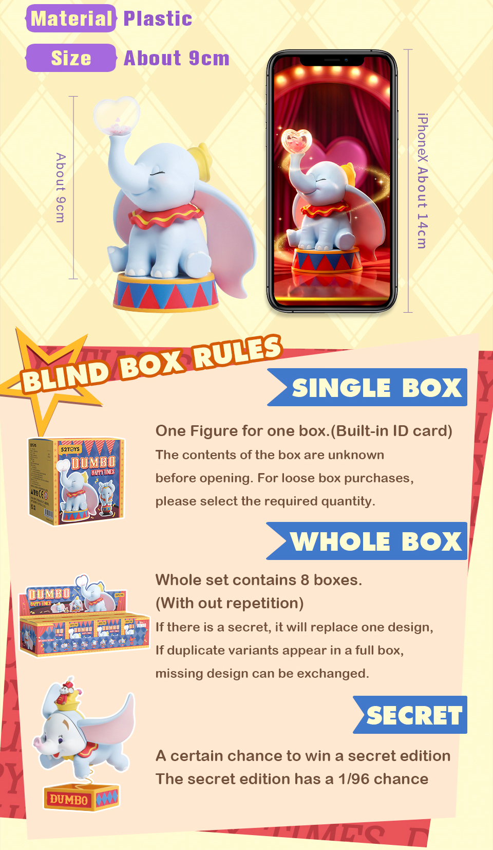 52TOYS Disney Dumbo's Happy Times Series Blind Box Figure Toy | Shopee ...