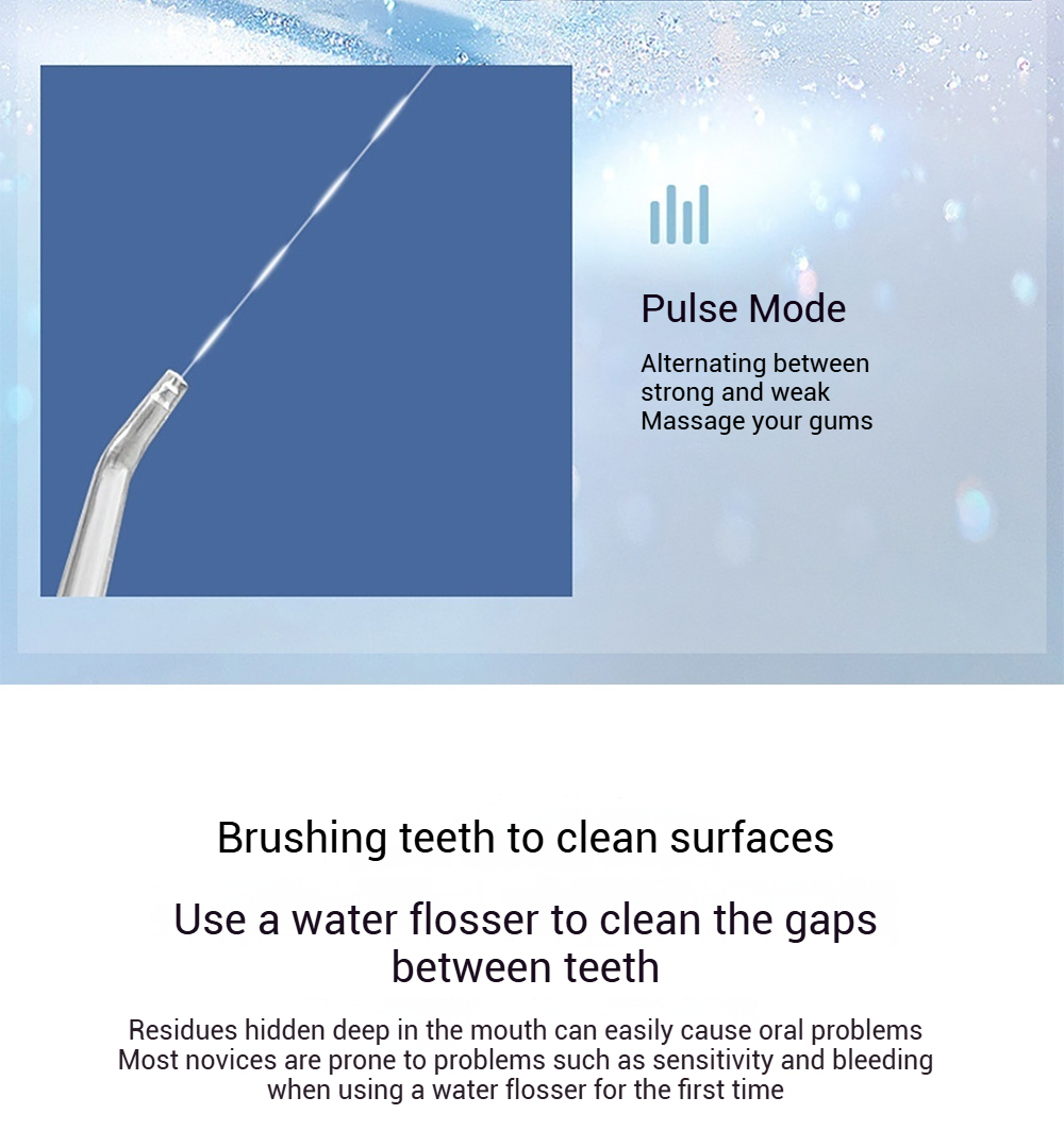 INSMART Electric Water Floss Teeth Cleaner Teeth Portable Cleaner ...