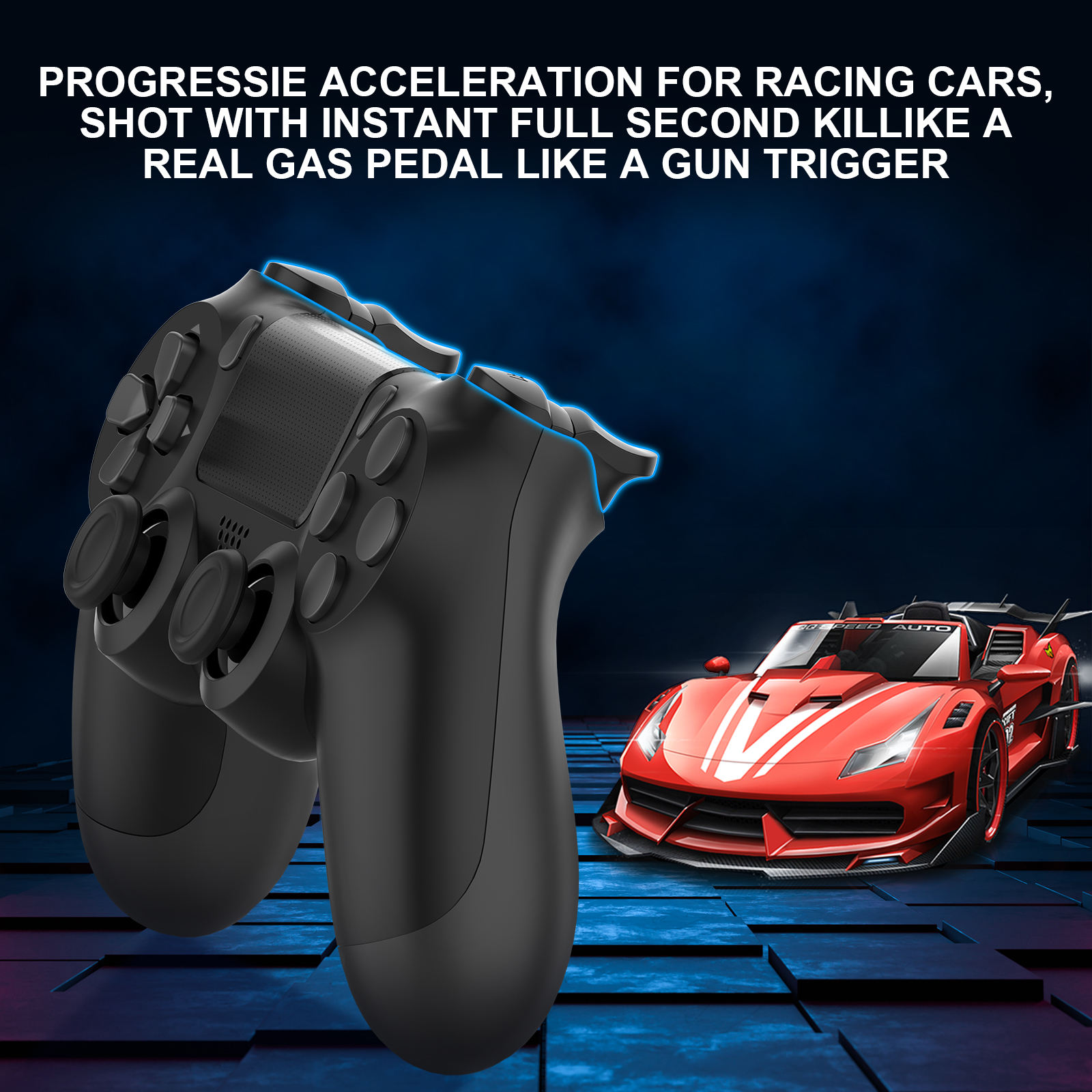 Wireless Bluetooth Game Controller Vibration Gamepad Joystick for PC ...