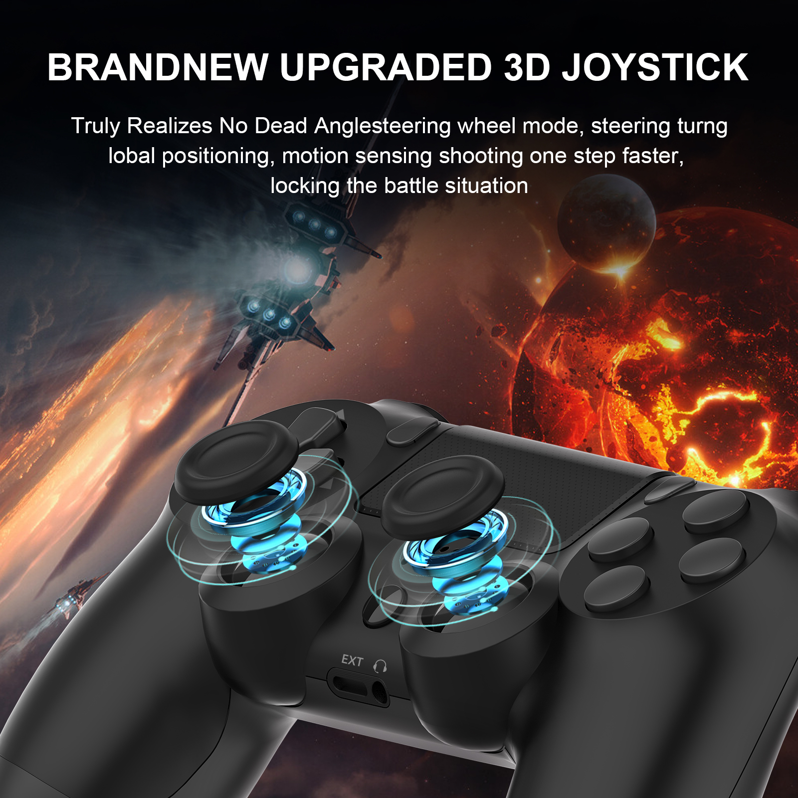 Wireless Bluetooth Game Controller Vibration Gamepad Joystick for PC ...