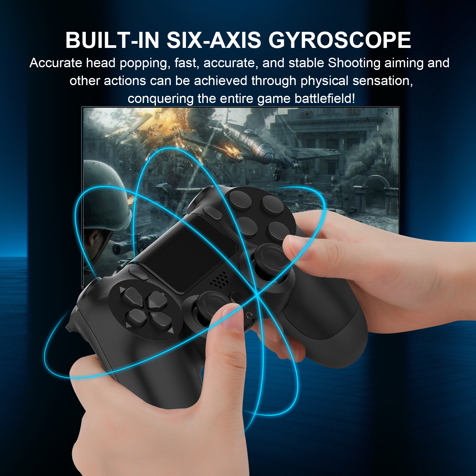 Wireless Bluetooth Game Controller Vibration Gamepad Joystick for PC ...