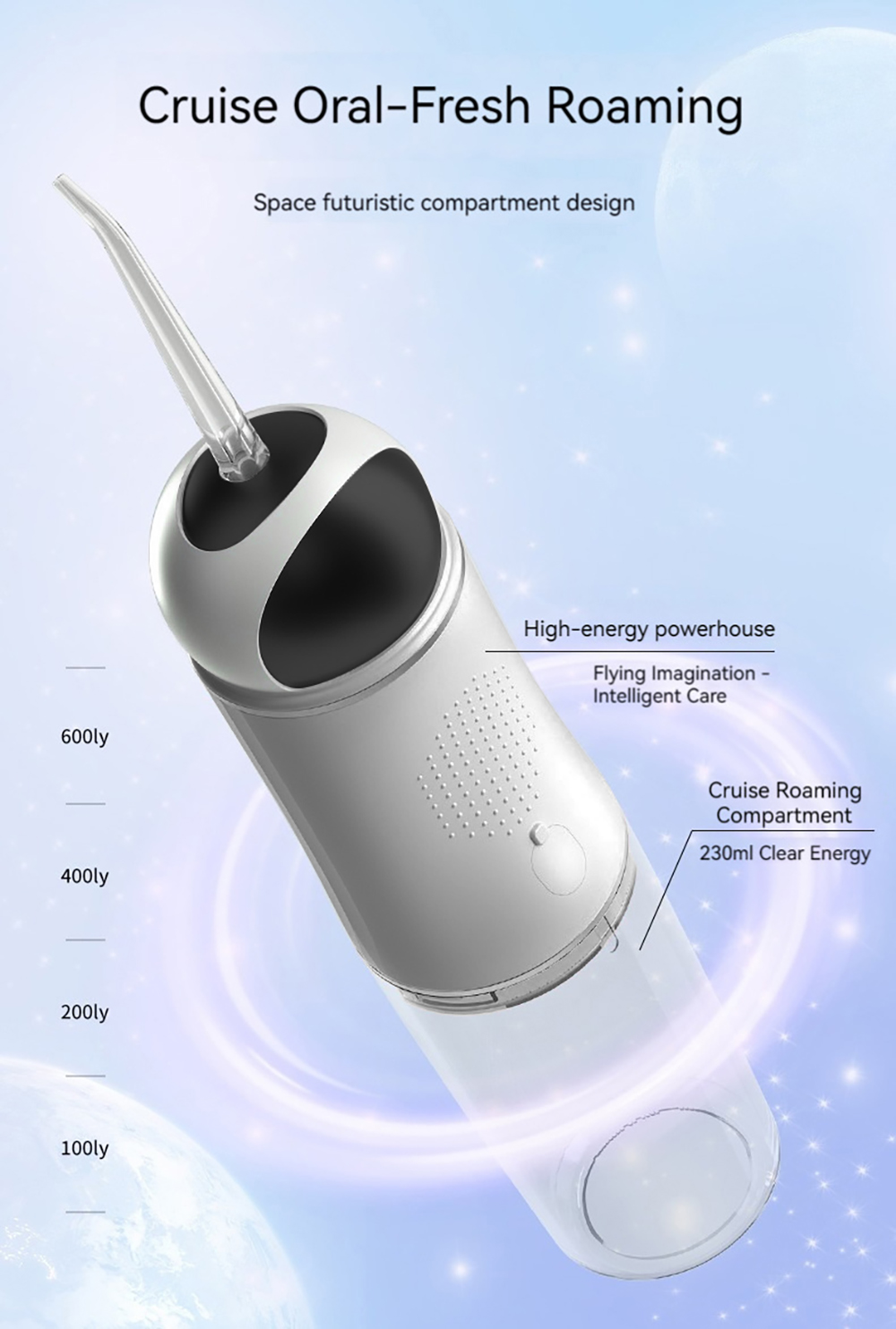 INSMART Electric Smart Water Floss Teeth Cleaner Portable Dental Air ...