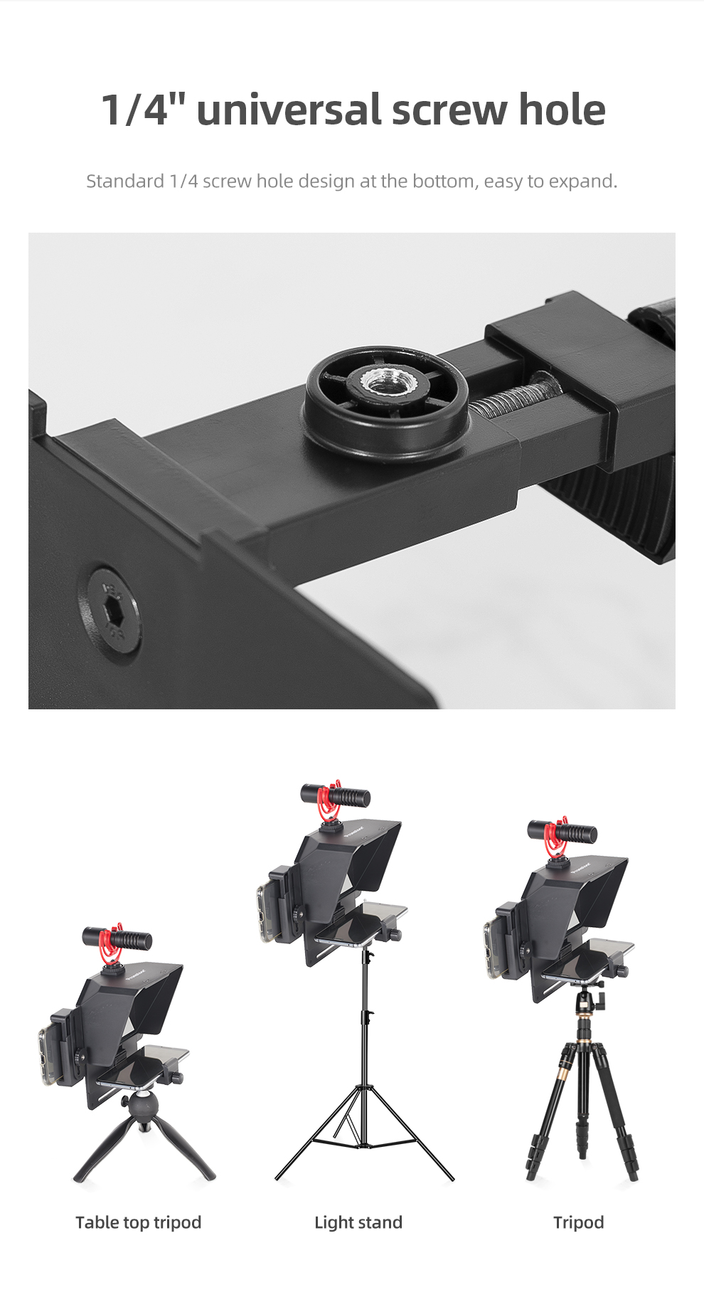 Ambitful [Teleprompter]Pronstoor Phone and DSLR Recording Mini ...