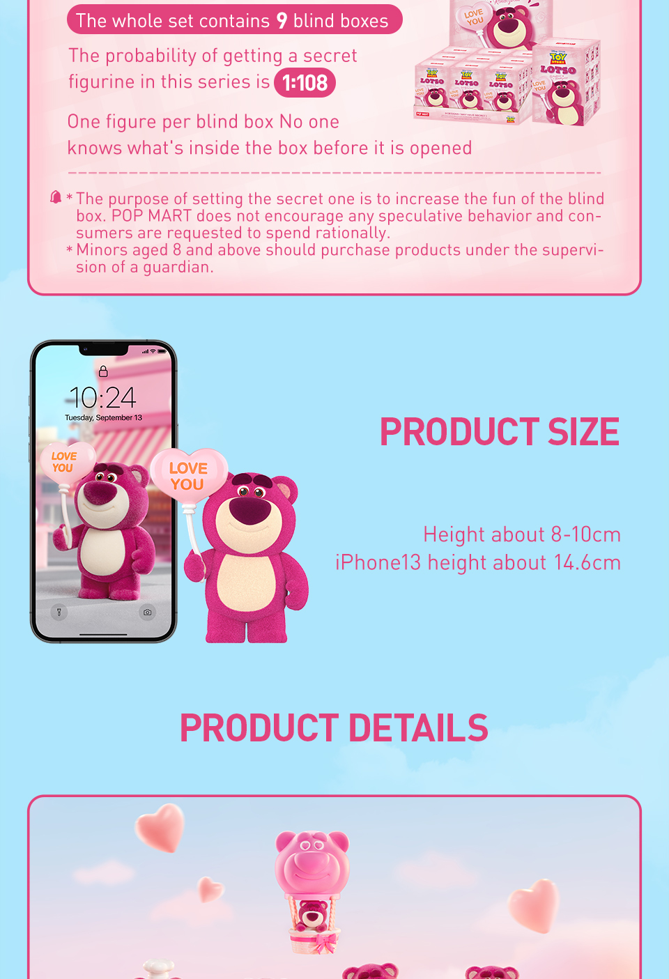 POP MART Disney/Pixar Lotso Wondrous Rendezvous Series Figures Blind ...