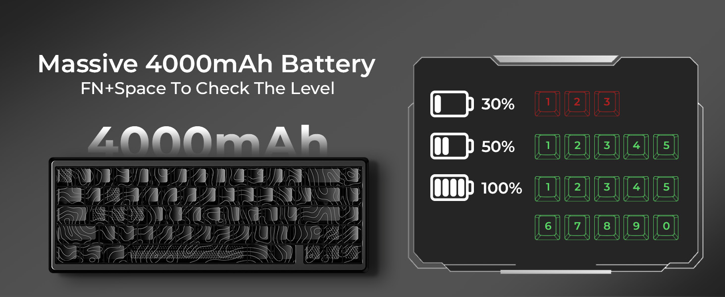 XVX M67 JadeStone Mechanical Keyboard With IMD-Tech Keycaps Add ...