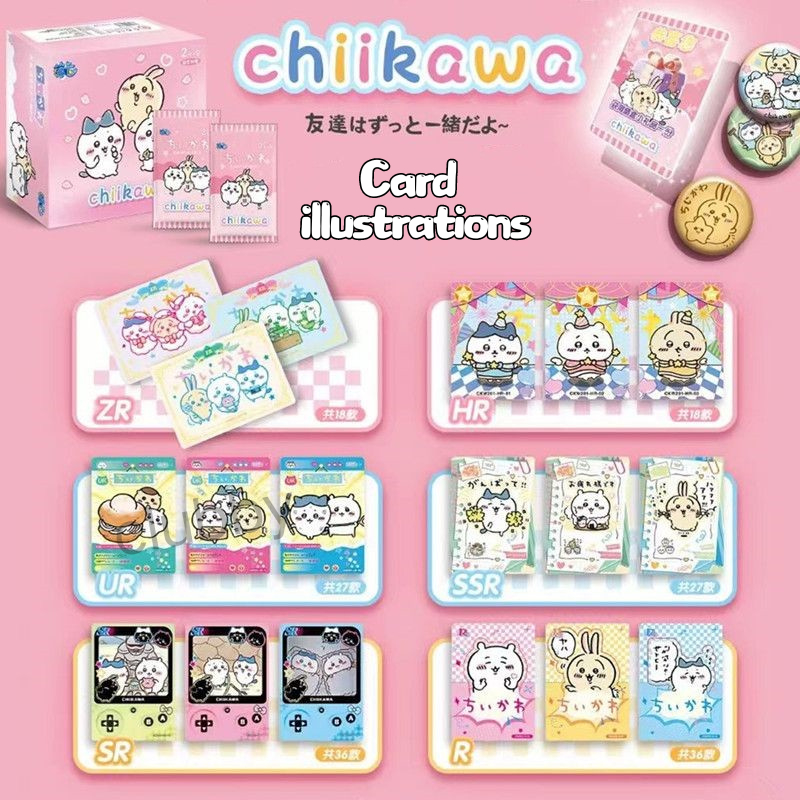 Chiikawa thick Card Hachiware Usagi Rare SR/SRR/AR/CR kad game anime ...