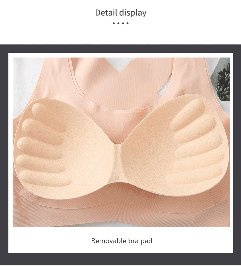 FallSweet Fitness Push Up Bras Women Wirefree Brassiere Cross Back Vest Underwear Adjustable Bra ...