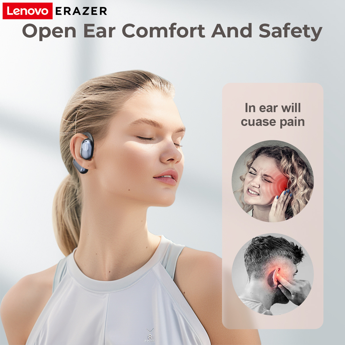 Lenovo ERAZER X10 OWS Open Ear Earphone Wireless Earphone Bluetooth 5.4 ...