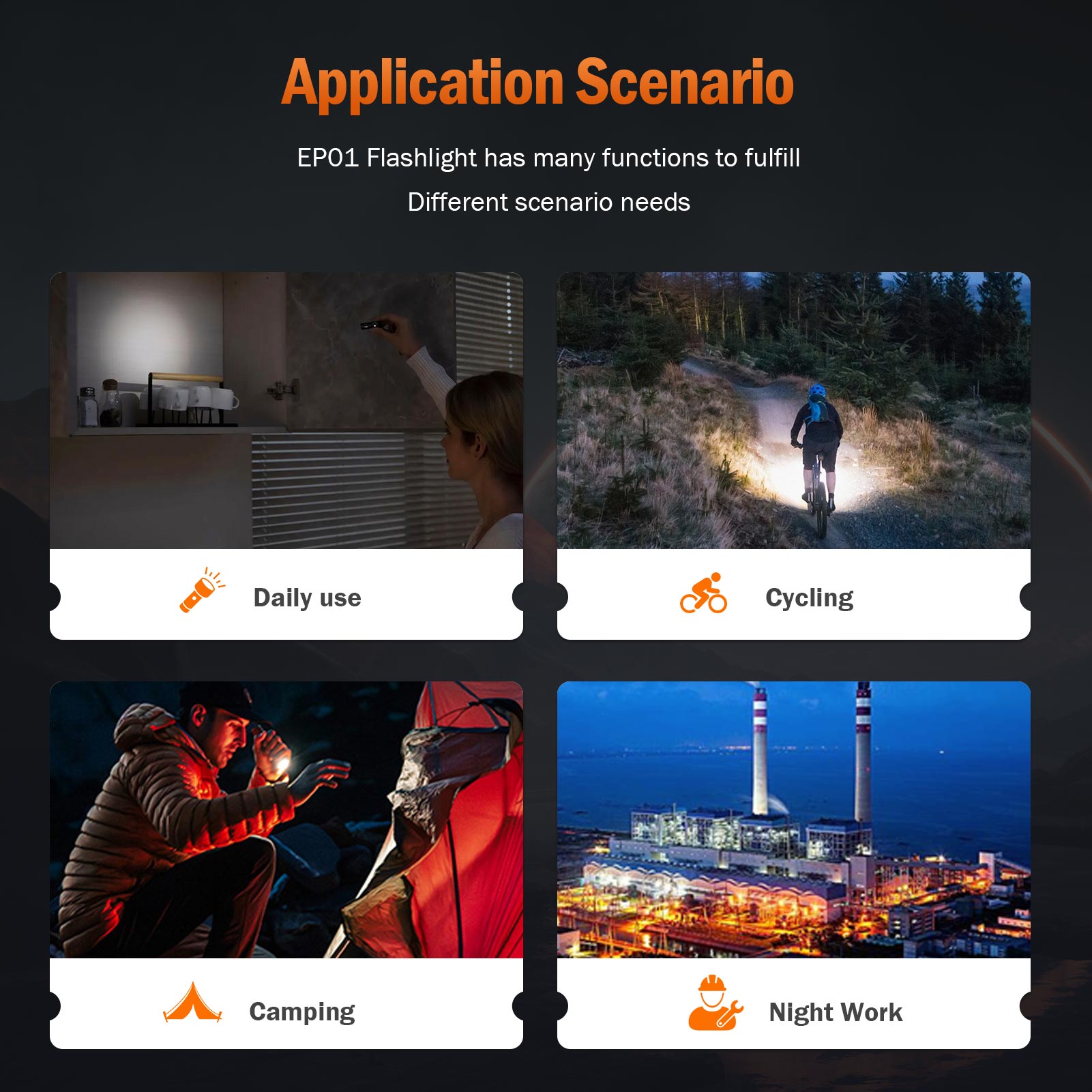 SUPERFIRE EP01 3W Explosion-proof Flashlight Portable LED Light Military Waterproof Flash light ...