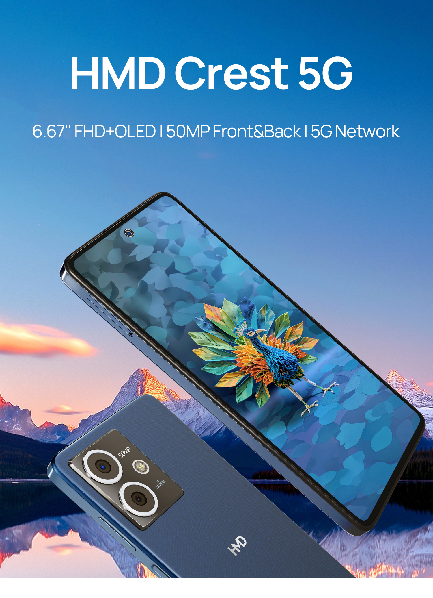 HMD Crest 5G 50MP Selfie 6.67‘’ OLED Screen 33W Fast Charging & HMD ...