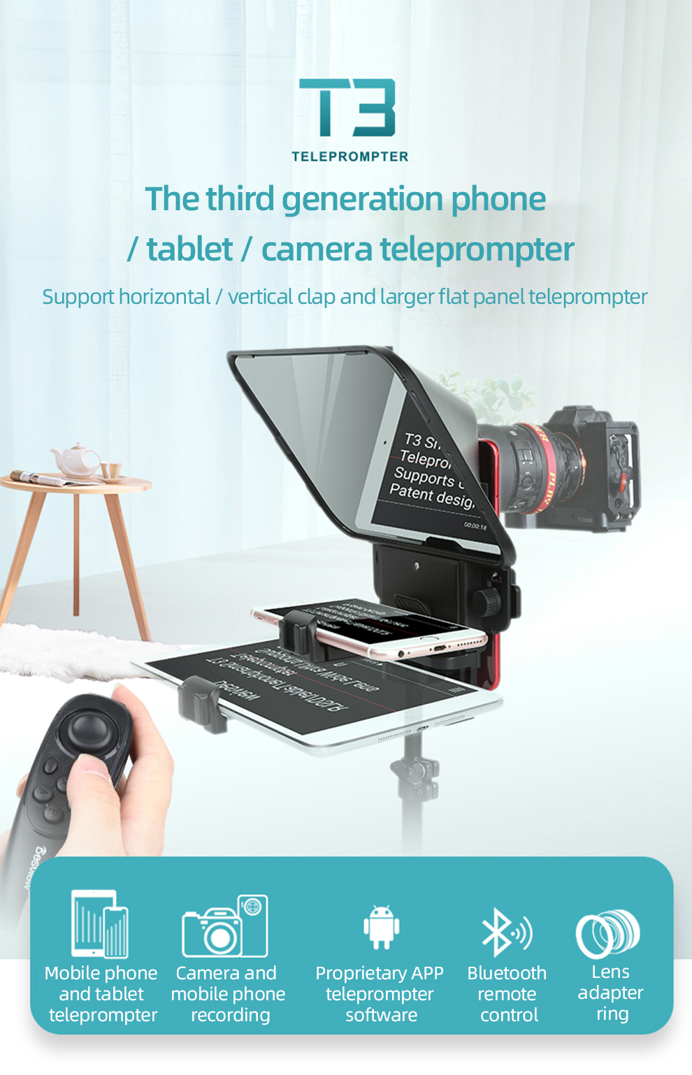 Desview T3 Big Screen Prompter Professional Interview Teleprompter ...
