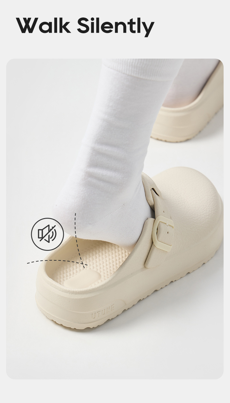 UTUNE Retro Style Muller Half Slippers Solid Color Heelless Lazy Shoes ...