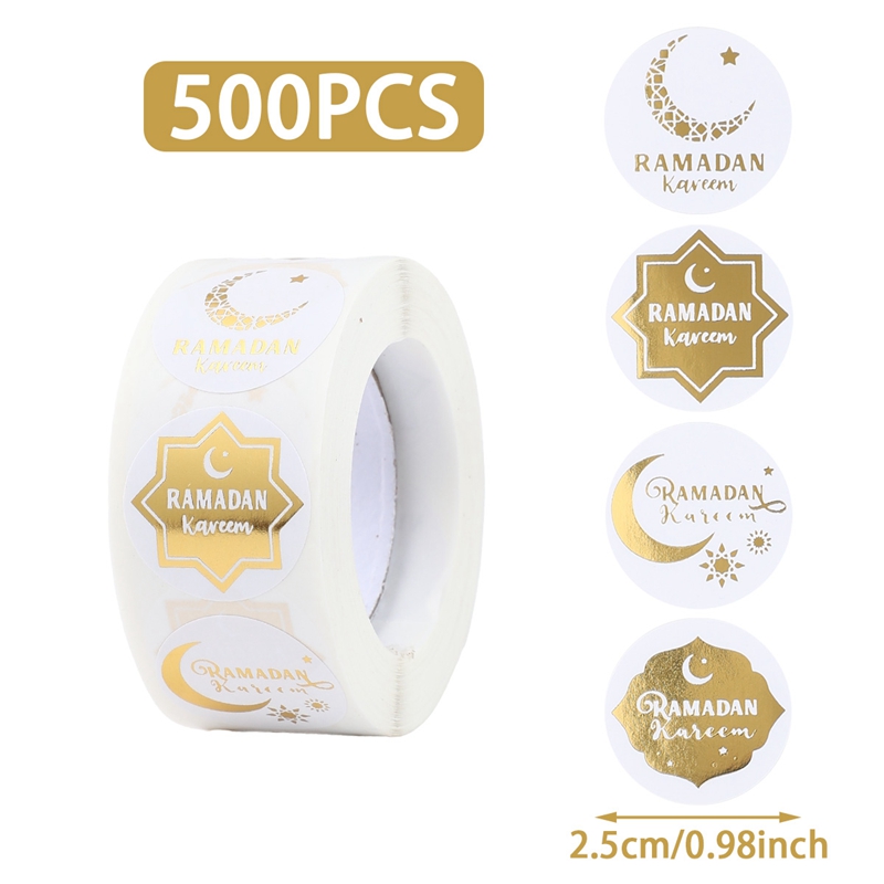 500PCS Ramadan Kareem Pink Stickers Hari Raya Decorations 2025 Muslim ...