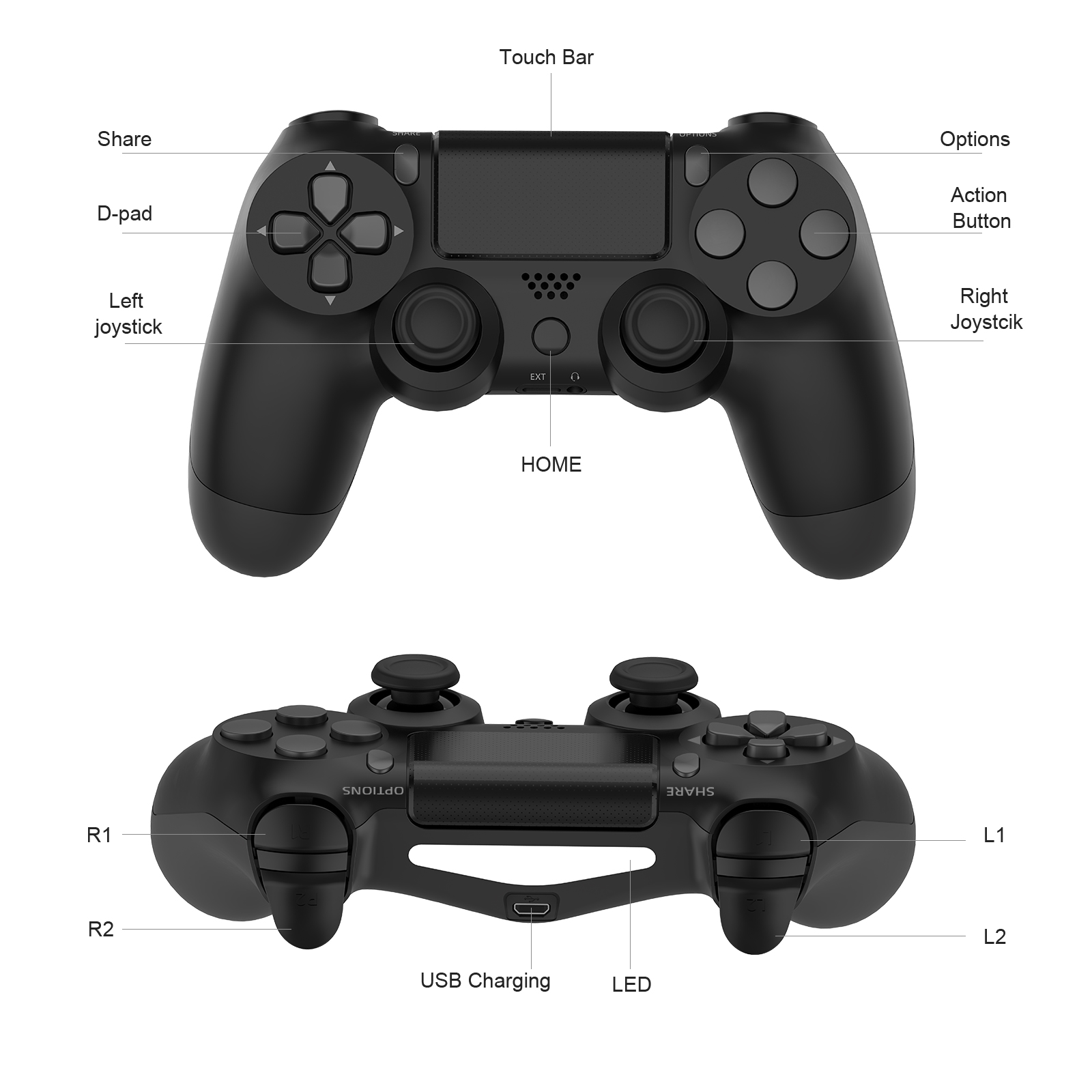 New Bluetooth Wireless Game Controller Joystick Gamepad for Laptop ...