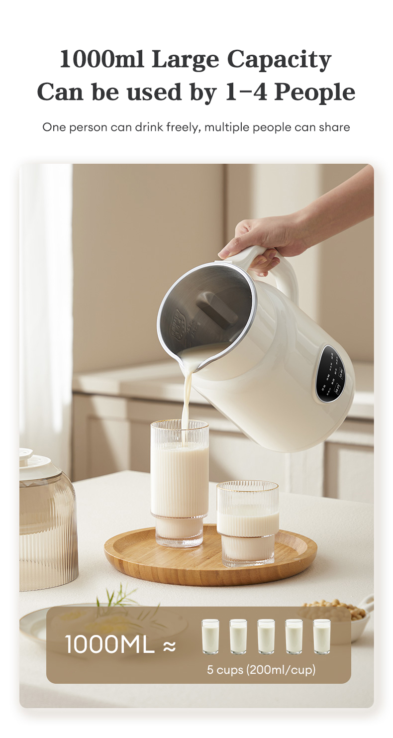 1000mL Broken Wall Soybean Milk Machine With Sound Insulation Cover ...