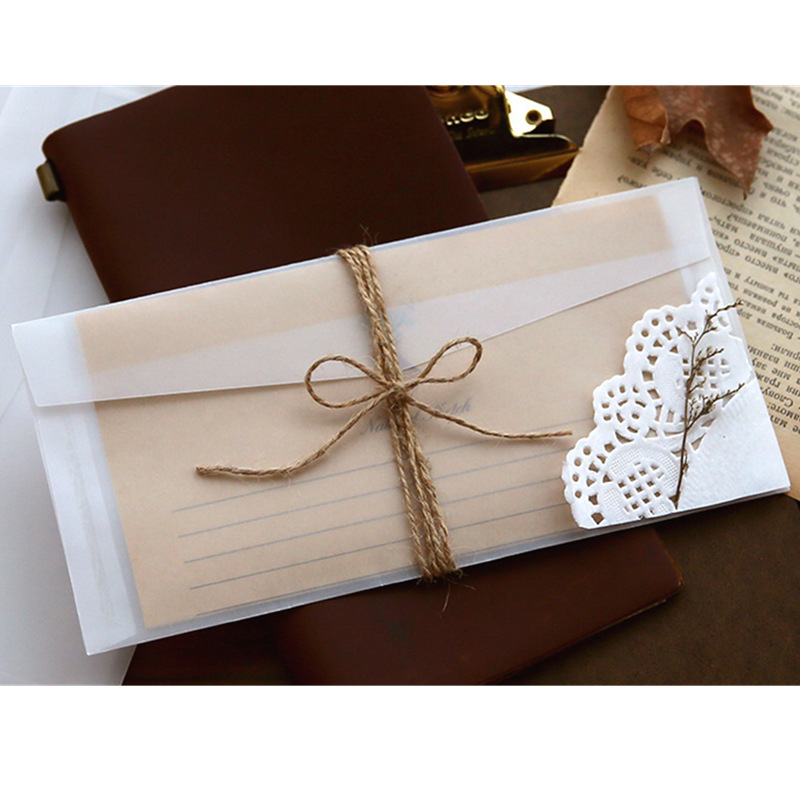 A5 A6 Sulfuric acid paper translucent envelope wedding invitation ...