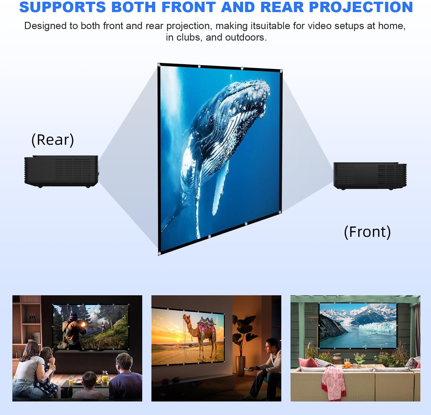[FREEBIE] Simple Projection Screen 100inch 16:9 Anti-Crease Portable ...