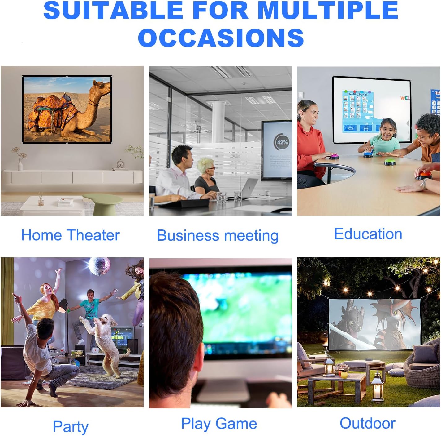 [FREEBIE] Simple Projection Screen 100inch 16:9 Anti-Crease Portable ...