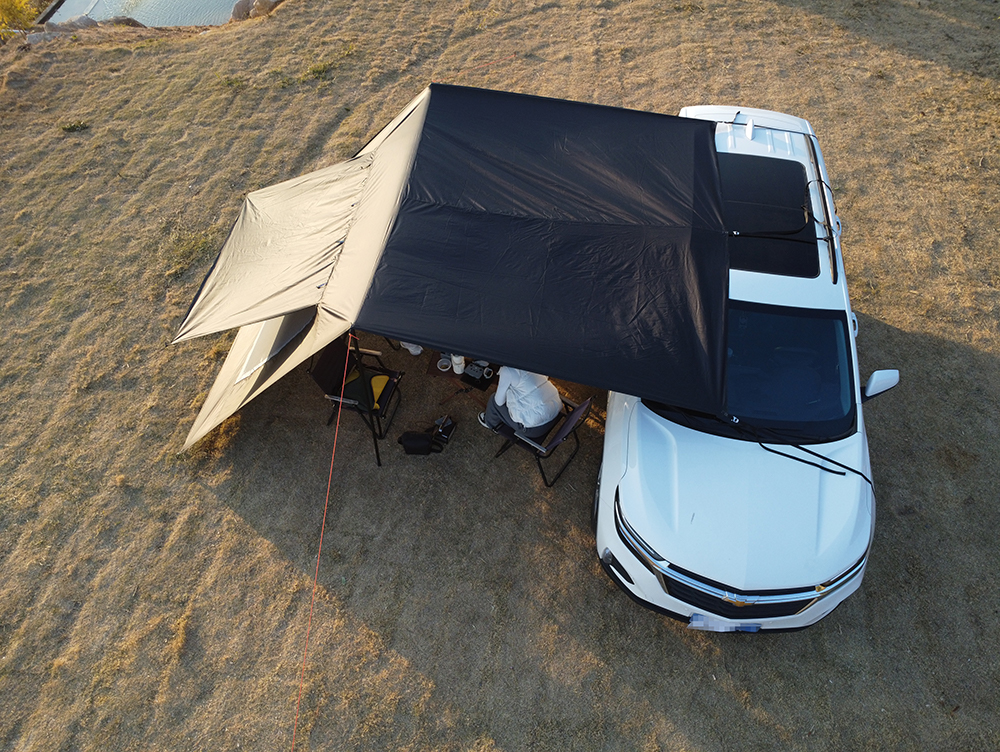 Car Side Awning Tent 3x5 Black Coating Tarp Flysheet Camping Waterproof ...