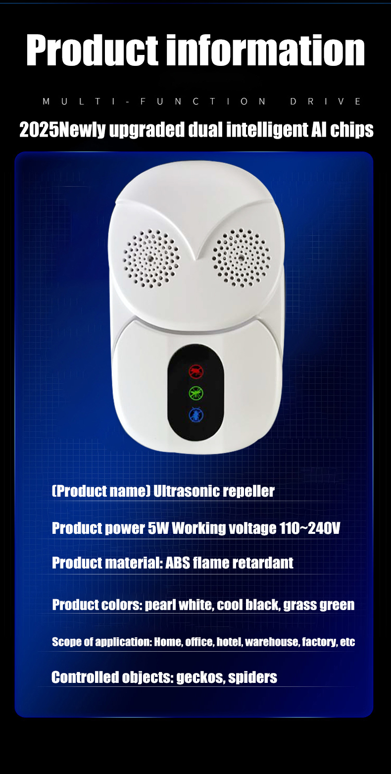 No lizards for 100 years lizard repellent ultrasonic pest repeller 720 ...