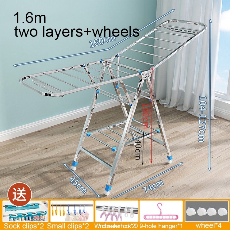 Baby Clothes Drying Rack Folding drying rack Stainless Steel Butterfly ...