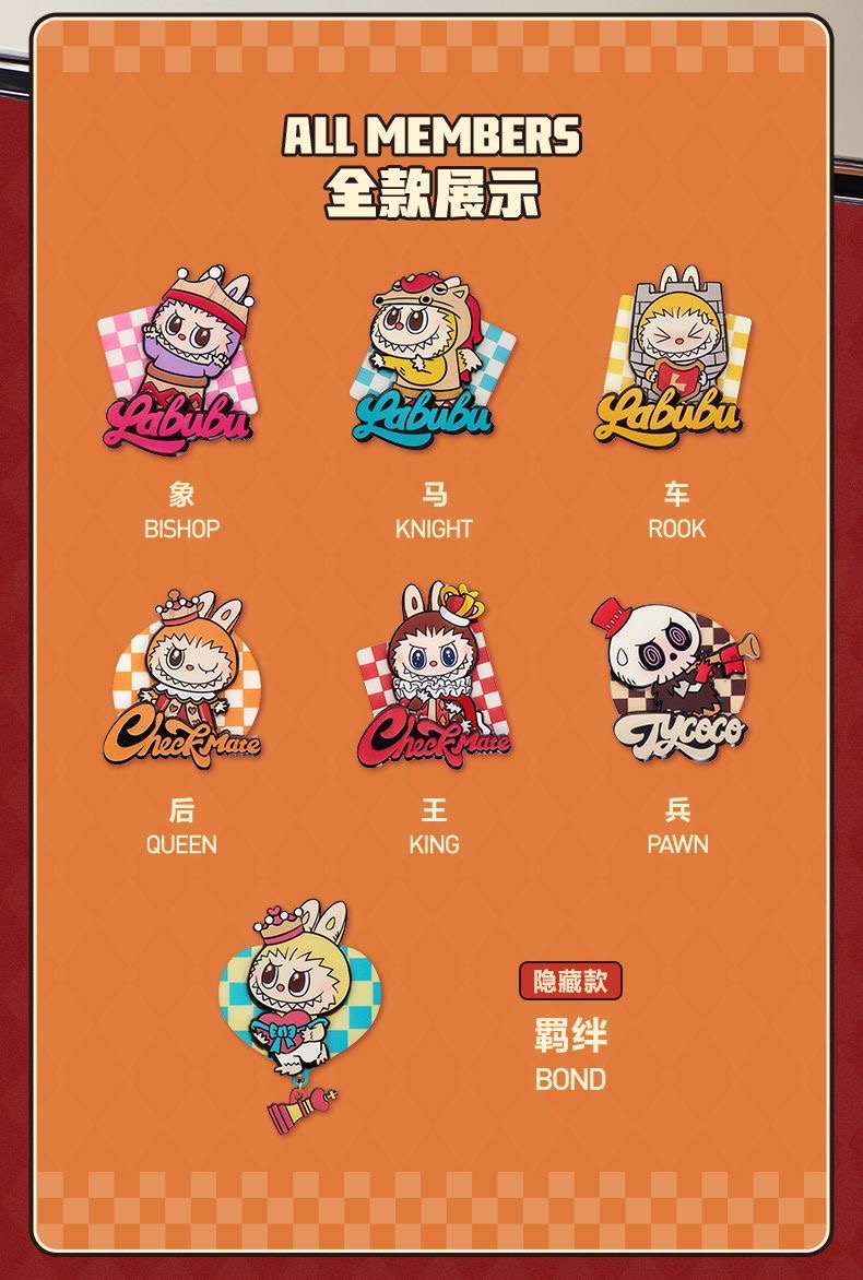 POPMART THE MONSTERS Chess Adventure Series Blind Box Refrigerator ...