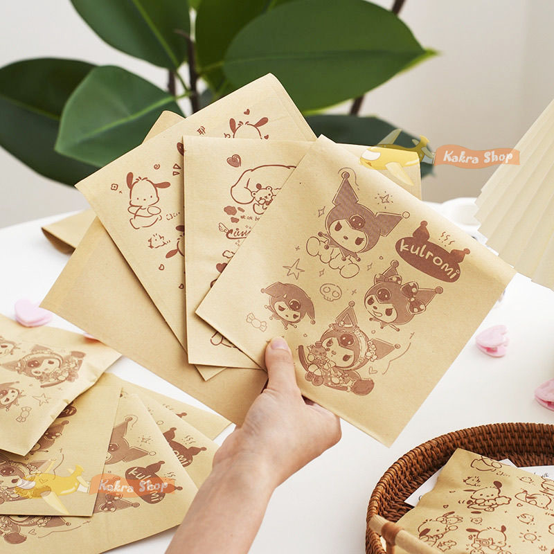 20pcs Kuromi Kraft Paper Cartoon Sanrio Packing Material Gift Bag ...