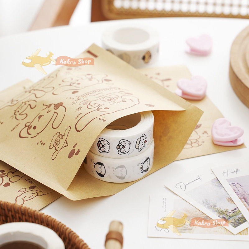 20pcs Kuromi Kraft Paper Cartoon Sanrio Packing Material Gift Bag ...