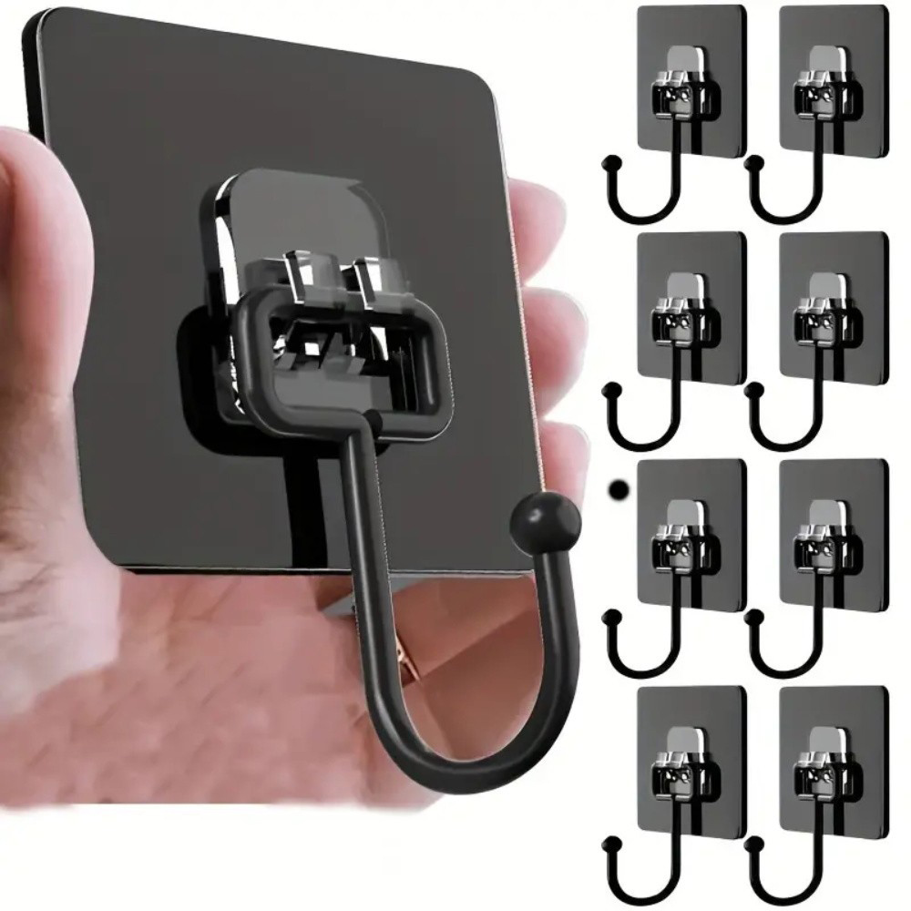 Heavy-Duty Adhesive Hooks for Hanging Heavy Items - Punch Free Self ...